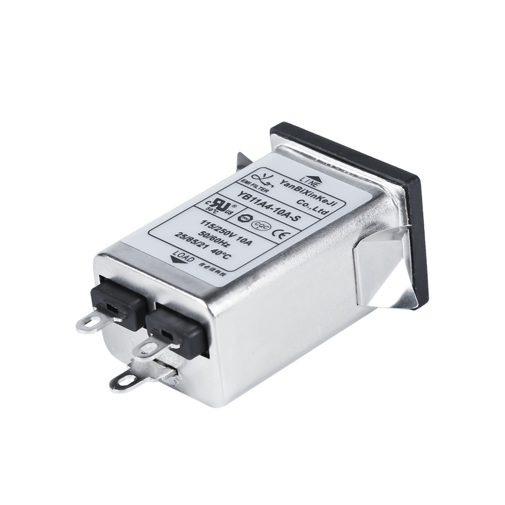 YBX IEC Inlet EMI Filter 220V AC EMC Noise Filter 1A 3A 6A 10A Untuk ...